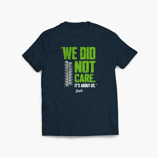 We Did Not Care Navy T-Shirt – Simply Seattle