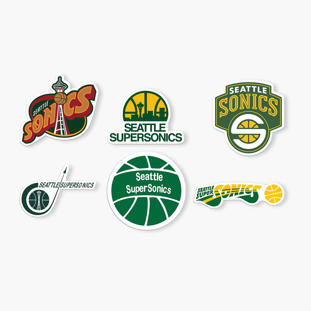 Seattle Supersonics Sticker Pack – Simply Seattle
